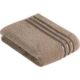 Vossen Badetuch &raquo;Cult de Luxe&laquo; mit Glanzbord&uuml;re braun Walkfrottee, Walkfrottee B/L: 67cmx140cm, 1 Stk., Walkfrottee