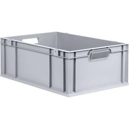Sch&auml;fer Shop Sch&auml;fer Shop Pure Eurobox Serie Economy, Griffe offen, Kunststoff, B 600 x T 400 x H 220 mm, 44 l, grau