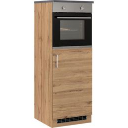 KOCHSTATION Backofen/K&uuml;hlumbauschrank &raquo;KS-Colmar&laquo; 60 cm breit, 165 cm hoch, f&uuml;r Einbauk&uuml;hlschrank und Einbaubackofen braun Holzwerkstoff wotaneiche, B