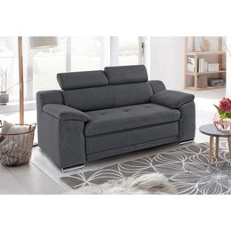 Sit & More sit&more 2-Sitzer &raquo;Andiamo, B: 180 cm, Kopfteilverstellung, komfortable Sitzh&ouml;he 43 cm&laquo; Frei im Raum stellbar, hochwertige Verarbeitung, stilvolles 