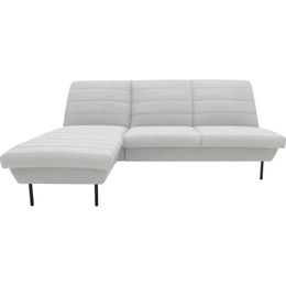 LOOKS by Wolfgang Joop Ecksofa &raquo;LOOKS IX L-Form&laquo; Quersteppung, ohne Armlehnen silber 100% Polyester B/H/T: 214cm x 92cm x 168cm, Struktur weich, 
