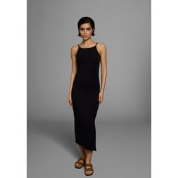 AJC Damen AJC Maxikleid Ohne Taschen aus Single Jersey, mit verstellbaren Spaghettitr&auml;gern schwarz 44, N-Gr