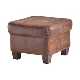 Home Affaire Hocker &raquo;Budapest&laquo; braun sch&ouml;n changierende Chenille aus 44% Polyacryl, 37% Polyester und 19% Baumwolle;strapazierf&auml;higes Microfaser aus 