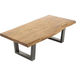 ByLiving Couchtisch &raquo;Judy&laquo; aus Massivholz, mit nat&uuml;rlicher Baumkante, Breite 120 cm braun B/H/T: 120cm x 45cm x 60cm