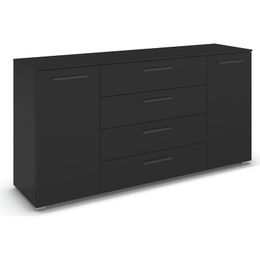 Rauch Kombikommode &raquo;Sideboard Schubkommode Kommode MONTCLAR Front Dekor/Hochglanz/Glas&laquo; Breite 160 / H&ouml;he 81 cm, 2 Einlegeb&ouml;den, inkl. Soft-Close-