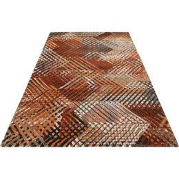 Esprit Teppich &raquo;Vario, ESP-40121&laquo; rechteckig 13 mm H&ouml;he Kurzflor, Geometrisches Design, Wohnzimmer, Schlafzimmer braun Polypropylen (PP) B : 133cm 1 Stk., 