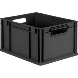 Sch&auml;fer Shop Sch&auml;fer Shop Pure Eurobox Serie Economy, Griffe offen, recycelter Kunststoff, B 400 x T 300 x H 220 mm, 20 l, anthrazit