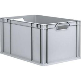 Sch&auml;fer Shop Sch&auml;fer Shop Pure Eurobox Serie Economy, Griffe offen, Kunststoff, B 600 x T 400 x H 320 mm, 65 l, grau