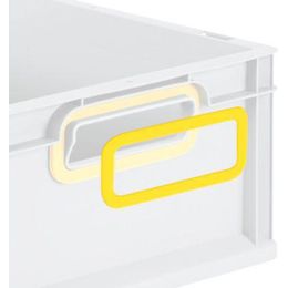 Sch&auml;fer Shop Sch&auml;fer Shop Pure Griffring ColorClip f&uuml;r Euroboxen Serie Economy 400 x 300 und 600 x 400, Kunststoff, gelb, 2 St&uuml;ck