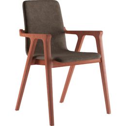 Home Affaire Armlehnstuhl &raquo;AXA&laquo; () 1 Stk. grau Polyester B/H/T: 58cm x 88cm x 57cm, 1 Stk., Microfaser Veloursoptik
