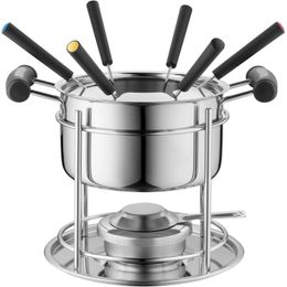 M&auml;ser M&Auml;SER Fonduetopf Set, 11 Stk. tlg. Edelstahl 18/0 silber Einheitsgr&ouml;&szlig;e
