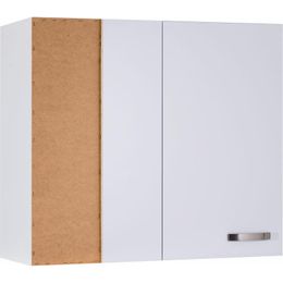 KOCHSTATION Eckh&auml;ngeschrank &raquo;KS-Cara&laquo; wei&szlig; wei&szlig;, B/H/T: 80cm x 70,4cm x 34,9cm, T&uuml;ren: 1 Stk.
