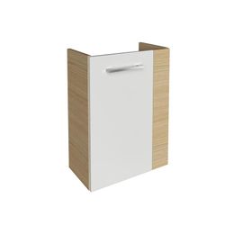 Fackelmann Waschbeckenunterschrank &raquo;SBC&laquo; Badm&ouml;bel f&uuml;r G&auml;ste-WC, Breite ca. 45 cm wei&szlig; Sand-Eiche Optik/Hellbraun/Beige, B/H/T: 44cm x 60cm x 24,3cm, 