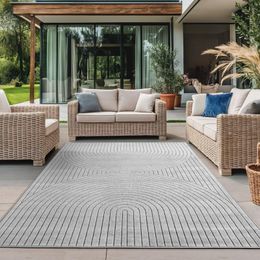 Ayyildiz Teppiche Outdoorteppich &raquo;NOVA 1201 , auch als L&auml;ufer und Rund&laquo; rechteckig 8 mm H&ouml;he Material aus schmutzabweisendem Polypropylen, In-/Outdoor geeignet silber 