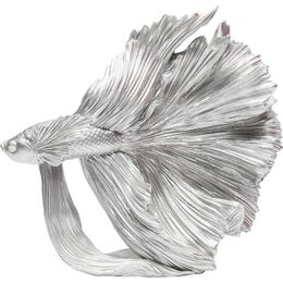 KARE Dekofigur &raquo;Betta Fish Silber Klein&laquo; Polyresin B/H/T: 33cm x 36cm x 14cm