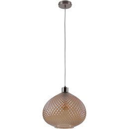 N&auml;ve n&auml;ve Pendelleuchte &raquo;Surrat&laquo; E27 1 Stk. E27 max. 40W, Gesamth&ouml;he: 130cm, Pendell&auml;nge: 90cm, Farbe:braun get&ouml;nt braun 1, &Oslash; 29cm H: 130cm, 1 Stk.