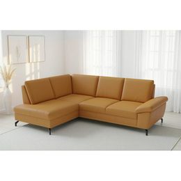 Sit & More sit&more Ecksofa &raquo;Chelsea Leder L-Form, B:249 cm, inkl. Armteil- & Sitztiefenverstellung&laquo; optional mit Schlaffunktion und Bettkasten B/H/T: 249cm x 