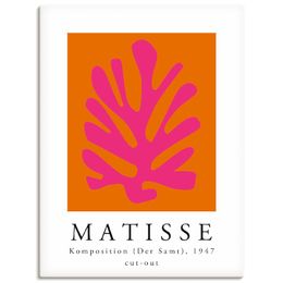 Artland Wandbild &raquo;Matisse Komposition - cut-out pink&laquo; Muster 1 Stk. tlg. als Alubild, Leinwandbild, Poster, Wandaufkleber in verschied. Gr&ouml;&szlig;en pink Leinwand B