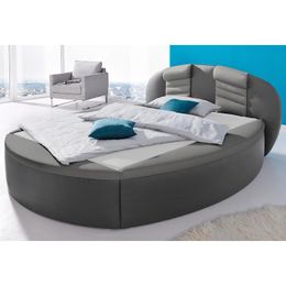 Westfalia Schlafkomfort Rundbett mit Bettkasten grau Bezug Bett: Kunstleder;Bonnell-Federkernmatratze: 51% Polypropylen, 39% Polyester, 10% Baumwolle;Kaltschaummatratze: 100%