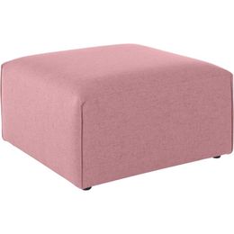 OTTO home Polsterhocker &raquo;N&ouml;re&laquo; Modul - zum Zusammenstellen; in vielen Bezugsqualit&auml;ten und Farben rosa Samtoptik (100% Polyester);Struktur (100% 