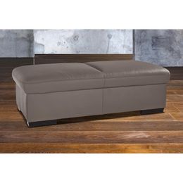exxpo - sofa fashion Hocker &raquo;Salerno Bankhocker, bequem und komfortabel&laquo; grau Hybrid Lederfaserstoff (Grundgewebe 41% Lederfaser, 39% Polyester, 20% 