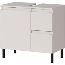 Germania Waschbeckenunterschrank &raquo;Scantic&laquo; 1 Stk. tlg. mit Siphonausschnitt braun Holzwerkstoff, MDF Kaschmir, B/H/T: 60cm x 56cm x 34cm, Schubladen: 