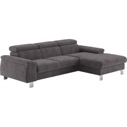 COTTA Ecksofa &raquo;Komaris L-Form, B: 244 cm&laquo; mit Kopfteilverstellung, optional Schlaffunktion, Bettkasten & Licht 88% POLYESTER (PES) 12% POLYAMID (PA) B