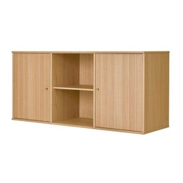 Sideboard &raquo;Mistral, Hochwertig Schrank, h&auml;ngend/stehend, mit 2 gerillten T&uuml;ren&laquo; und 3 verstellbare Einlegeb&ouml;den, B: 132 cm, anpassungsbar Designm&ouml;bel 