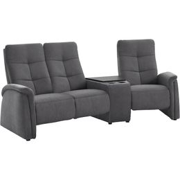 exxpo - sofa fashion 3-Sitzer &raquo;Tivoli, Kinosofa mit Relaxfunktion, mit Ablagetisch und Stauraum&laquo; bequem und komfortabel, hohe R&uuml;ckenlehne grau B/H/T: 