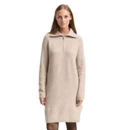Tom Tailor Denim Damen Tom Tailor Denim Strickkleid mit Struktur beige S, N-Gr