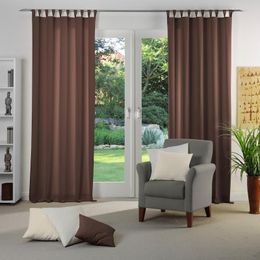 WIRTH Vorhang &raquo;Dim out&laquo; Schlaufen 1 Stk. tlg. nach Ma&szlig; braun Polyester 285cm, Schlaufen, 142cm