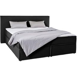 LeGer Home by Lena Gercke Boxspringbett &raquo;Yuma&laquo; incl. Topper, in 4 Breiten, 3 Matratzenarten und je 2 H&auml;rtegraden grau 100% Polyester Liegefl&auml;che B/L: 
