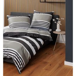 Janine Bettw&auml;sche &raquo;Mako-Satin87108 07&laquo; mit Reissverschluss braun Mako-Satin, Obermaterial: 100% Baumwolle B/L: 200cm x 220cm, 1 Stk., 2 Stk., Mako-Satin, B/L