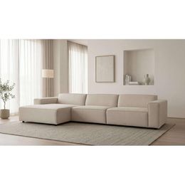 OTTO home Ecksofa &raquo;Jorrena, extra weicher Chenille-Stoff&laquo; L-Form, 3 Komfortstufen, Breite 316 cm, mit Wellenunterfederung beige 100% Polyester B/H/T: 