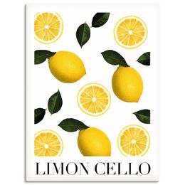 Artland Wandbild &raquo;Limon Cello&laquo; Arrangements 1 Stk. tlg. als Alubild, Leinwandbild, Poster, Wandaufkleber in verschied. Gr&ouml;&szlig;en gelb Leinwand B/H/T: 45cm x 60cm