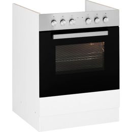KOCHSTATION Herdumbauschrank &raquo;KS-Kehl&laquo; ohne Arbeitsplatte wei&szlig; MDF wei&szlig;, B/H/T: 60cm x 82cm x 60cm