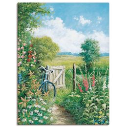 Artland Wandbild &raquo;Endloses Ziel&laquo; Garten 1 Stk. tlg. als Leinwandbild, Poster in verschied. Gr&ouml;&szlig;en gr&uuml;n Leinwand B/H/T: 60cm x 80cm, Leinwandbild Garten 