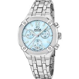 Jaguar Damen Chronograph &raquo;Diplomatic&laquo; Quarzuhr, Armbanduhr, Damenuhr, Swiss Made, Edelstahlarmband, analog Einheitsgr&ouml;&szlig;e