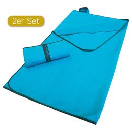 Dyckhoff Sporthandtuch &raquo;Mikrofaser Sporttuch&laquo; auch als 2er Set erh&auml;tlich blau Microfaser, Obermaterial: 90% Polyester, 10% Polyamid B/L: 60cmx120cm, 2 Stk., 