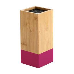 Kesper Messerblock &raquo;mit Kunststoffborsten&laquo; 1 Stk. aus FSC -zertifiziertem Bambus, H&ouml;he ca. 23 cm lila Einheitsgr&ouml;&szlig;e