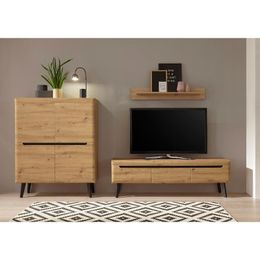 Home Affaire Wohnwand &raquo;Torge, Anbauwand, Schrankwand, Mediawand, Wohnzimmer-Set&laquo; 3 Stk. tlg. Holzwerkstoff B/H/T: 287cmcm x 170cmcm x 40cmcm