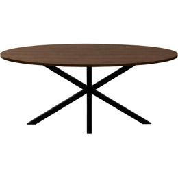 OMG Design Esstisch &raquo;Kent&laquo; 1 Stk. tlg. Hochwertige Melamin-Tischplatte mit Metallgestell braun B/H/T: 138cm x 77cm x 85cm