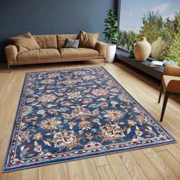 Hanse Home Teppich &raquo;Caracci&laquo; rechteckig 8 mm H&ouml;he L&auml;ufer, Orientalisch, Kurzflor, Wohnzimmer, Schlafzimmer, Esszimmer blau Jute, Polyester, 