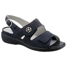 Waldl&auml;ufer Waldl&auml;ufer Damen Riemchensandale &raquo;Kara-Soft&laquo; , Sommerschuh, Sandalette, Keilabsatz, mit Klettverschl&uuml;sse, K-Weite blau 6 (39)