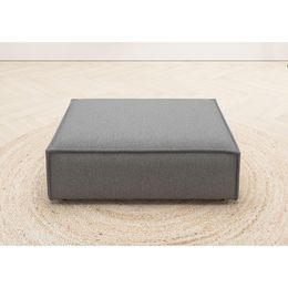 Home Affaire Polsterhocker &raquo;Watertown, XXL Hockerbank passend zum Sofa - ideal als Beistellmodul&laquo; erweiterbare Hockerbank mit weicher Polsterung grau 