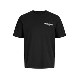 Jack & Jones PlusSize Jack & Jones Plussize Herren Jack & Jones PlusSize T-Shirt &raquo;JPRBLAOSCAR SS TEE FST PLS&laquo; mit Logo Schriftzug schwarz 4XL