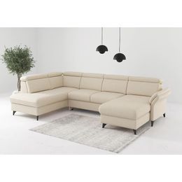 Sit & More sit&more Wohnlandschaft &raquo;Glendale, U-Form&laquo; inkl. Kopfteilverstellung,wahlweise mit Vorziehsitz und Bettkasten 100% Polyester B/H/T: 321cm x 84cm x 