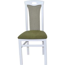 HOFMANN LIVING AND MORE 4-Fu&szlig;stuhl (Set) 2 Stk. gr&uuml;n Polyester B/H/T: 45cm x 95cm x 48cm, 2 Stk., Kunstleder Polyester Lederoptik meliert