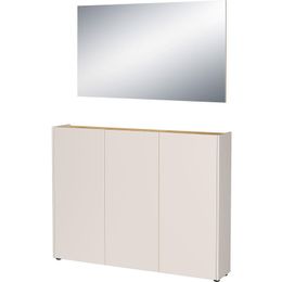 Germania Garderoben-Set &raquo;GW-Libbiano&laquo; 2 Stk. tlg. beige Holzwerkstoff B/H/T: 138cmcm x 105cmcm x 25cmcm, ohne Garderobenpaneel