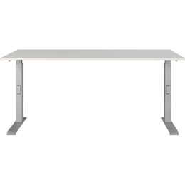 Germania Schreibtisch &raquo;GW-Agenda&laquo; h&ouml;henverstellbar von 68-91 cm, verf&uuml;gbar in verschiedenen Breiten silber B/H/T: 160cm x 91cm x 80cm,manuell 